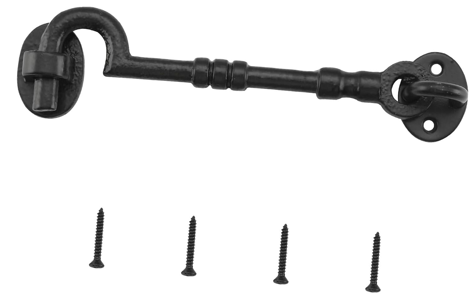 hgudesign 6" Hook and Eye for Door, Rust-Proof Door Fastener, Privacy ...