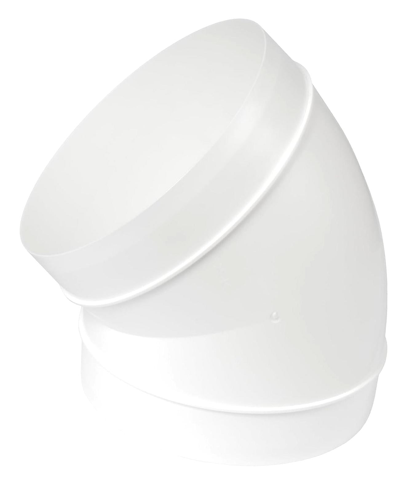 hgudesign 6 Inch Ventilation Duct Adapter - White Plastic 45 Degree ...