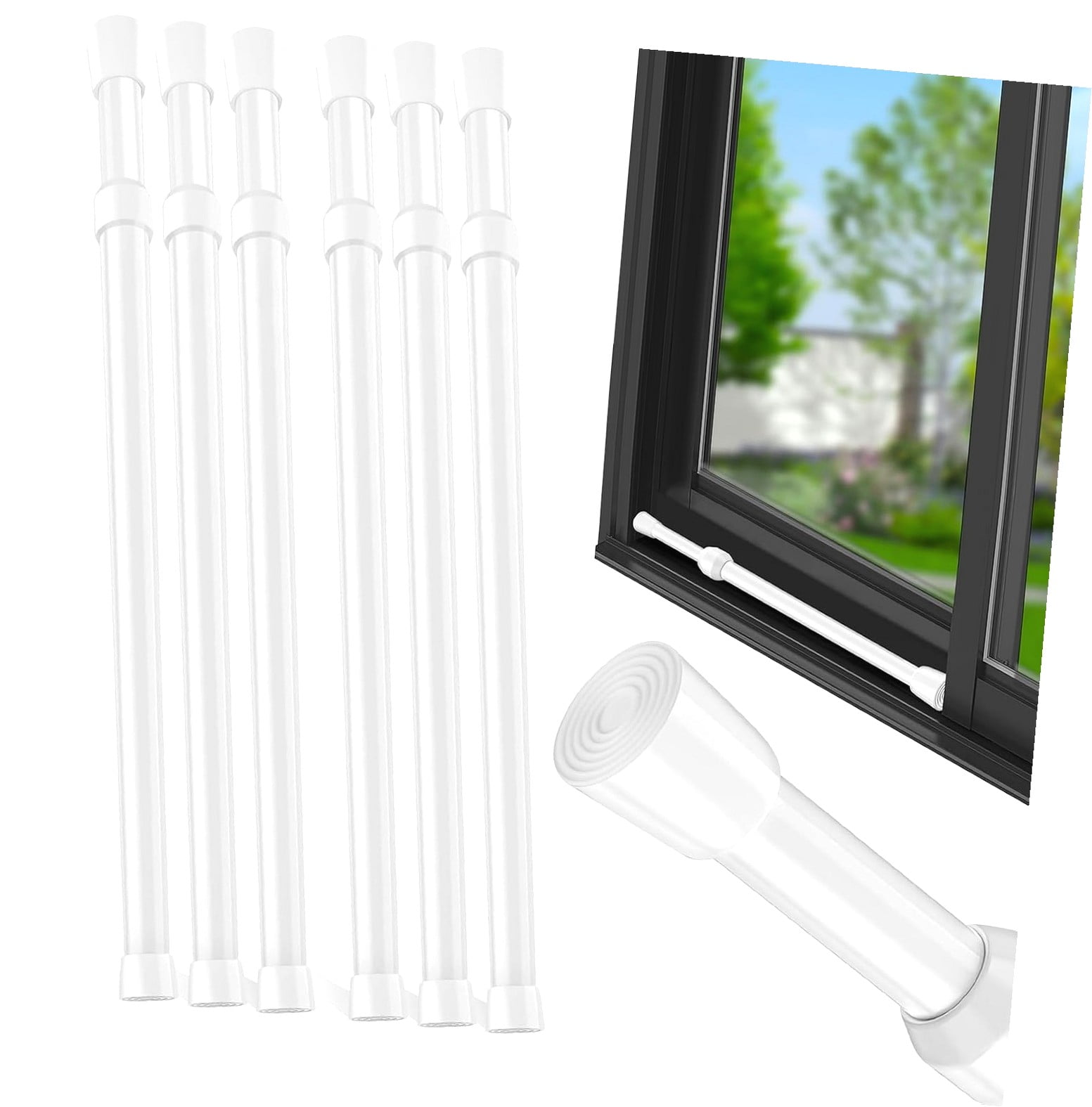 hgudesign 6 Pack Window Bars Steel, Indoor Window Locks for Sliding ...