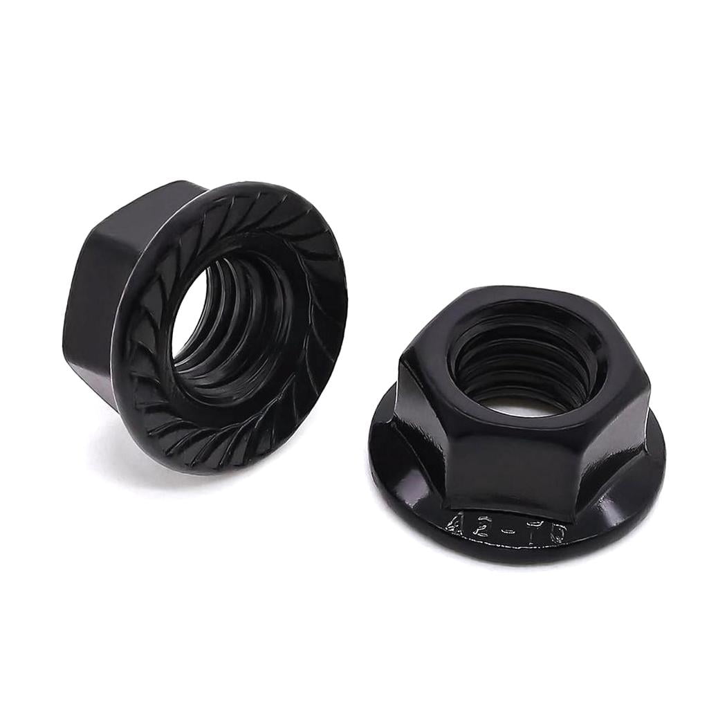 hgudesign #8-32 Stainless Steel Hex Flange Nuts, Hexagon Serrated ...