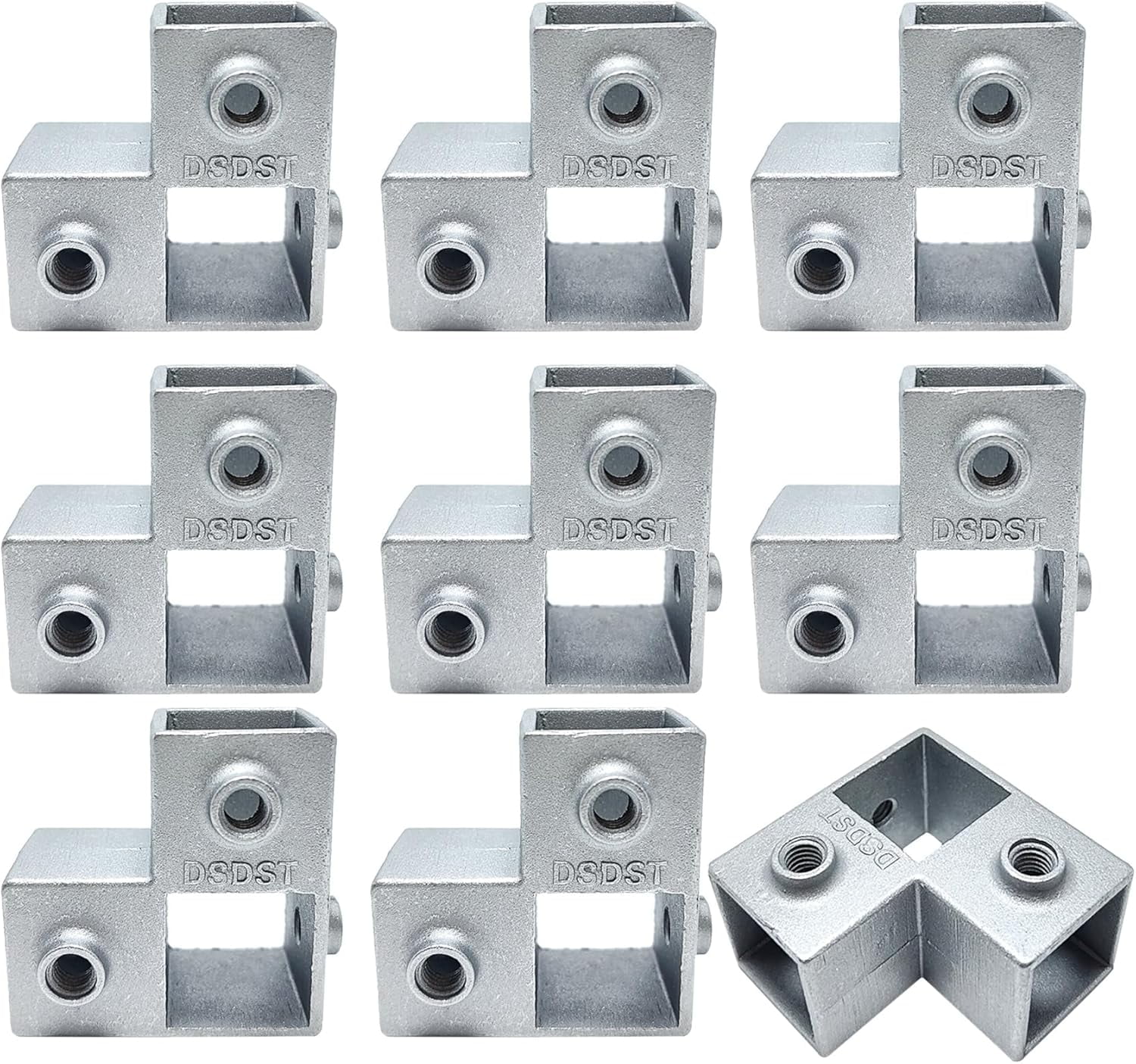 hgudesign 8 Pieces 4-Way Square Tube Connector, 25mm Shaped Square ...