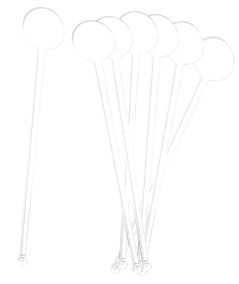 hgudesign 80 Pcs Plastic Cocktail Swizzle Sticks, Long Coffee Beverage ...