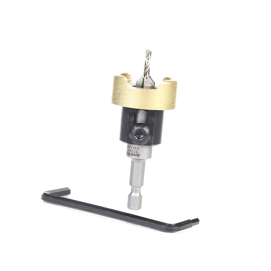 hgudesign 82 Degree Countersink with Drill Bit Depth Stop and No-Thrust ...