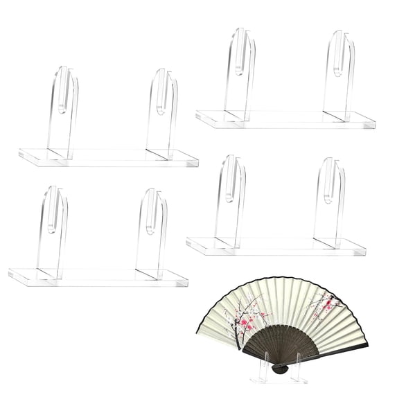 hgudesign Acrylic Fan Display Stand Clear Fans Easel Stand, Folding ...