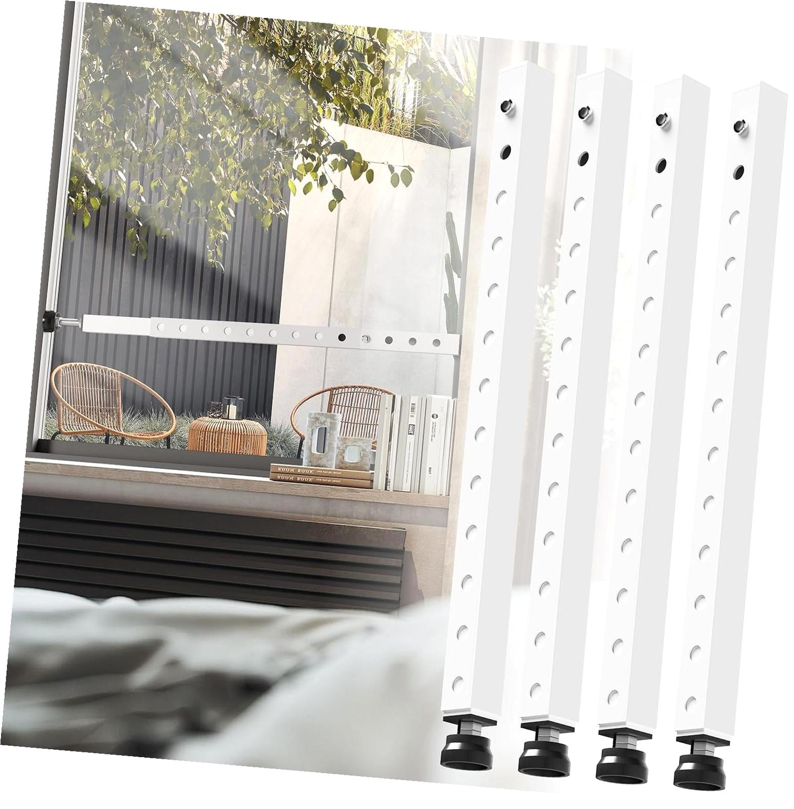 hgudesign Adjustable Window Security Bars Vertical, Sliding Glass Door ...