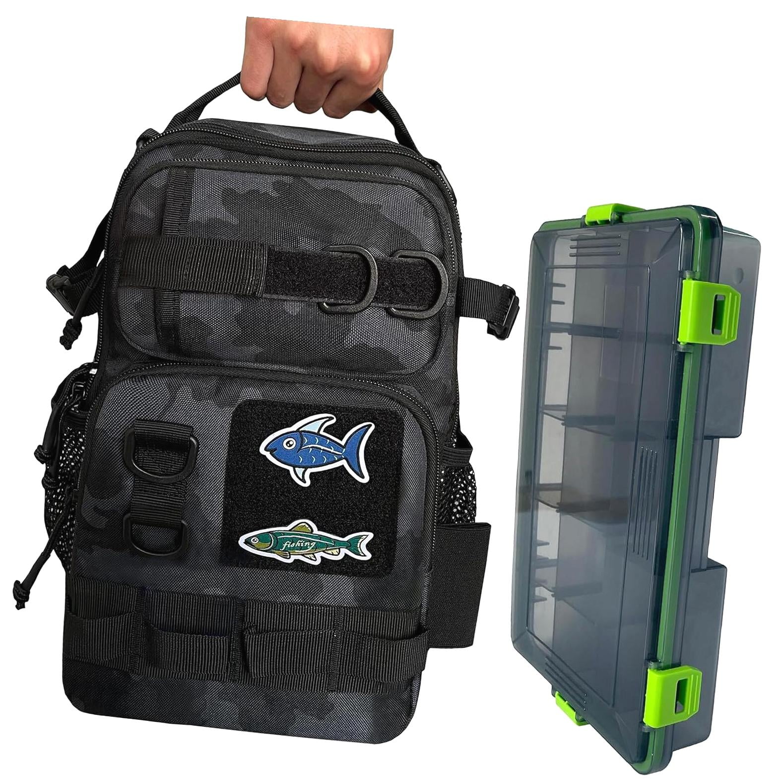 hgudesign Angling Gear Sling Pack Featuring Tackle Tray DIY Emblems ...