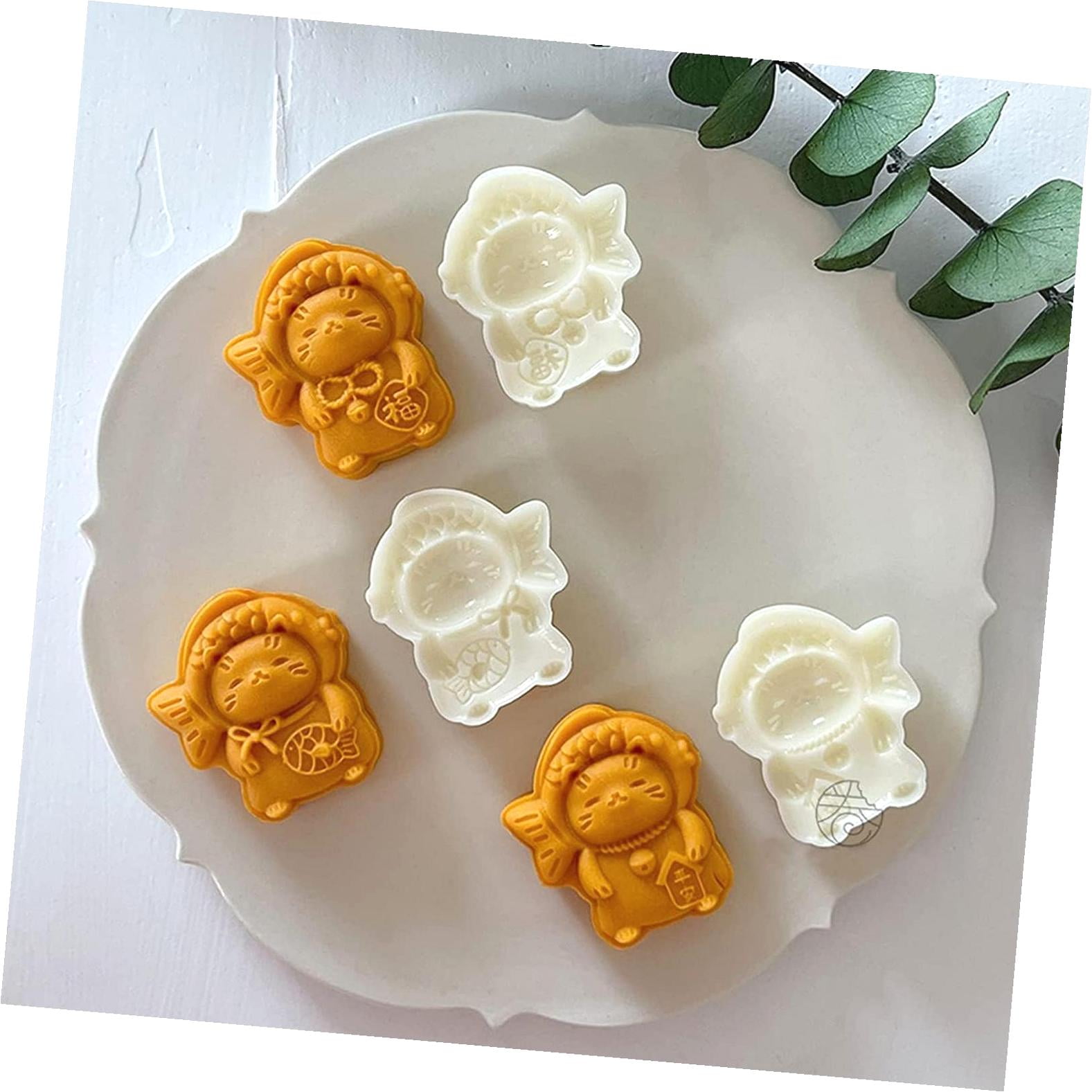 hgudesign Animal mid-autumn mooncake press, hand-pressed stamp dessert ...