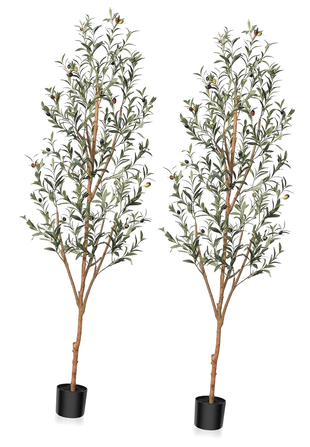 hgudesign Artificial Olive Tree 6FT Tall Faux Silk Plant for Office ...