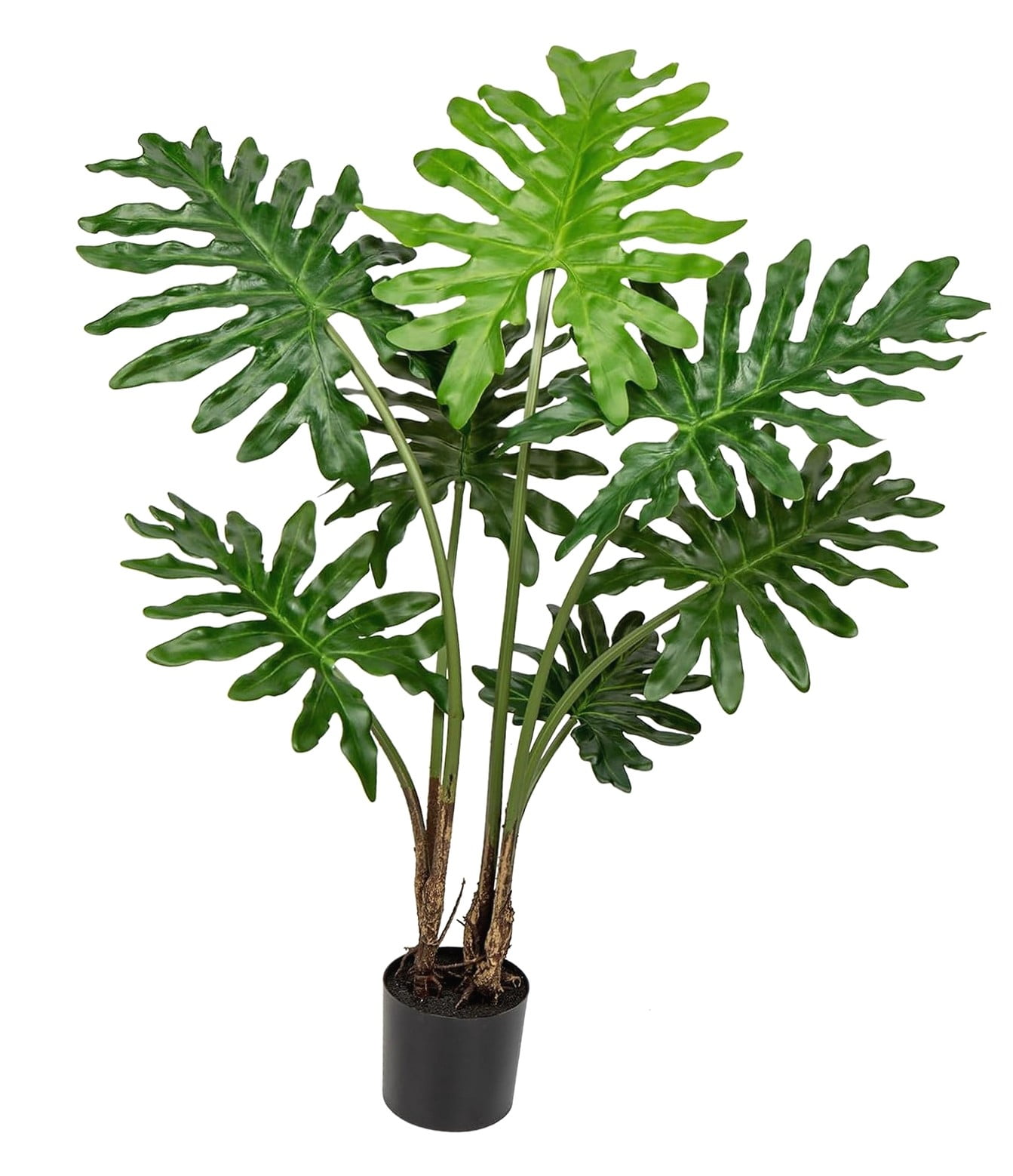 hgudesign Artificial Philodendron Plant 3 Feet Tall Faux Monstera ...