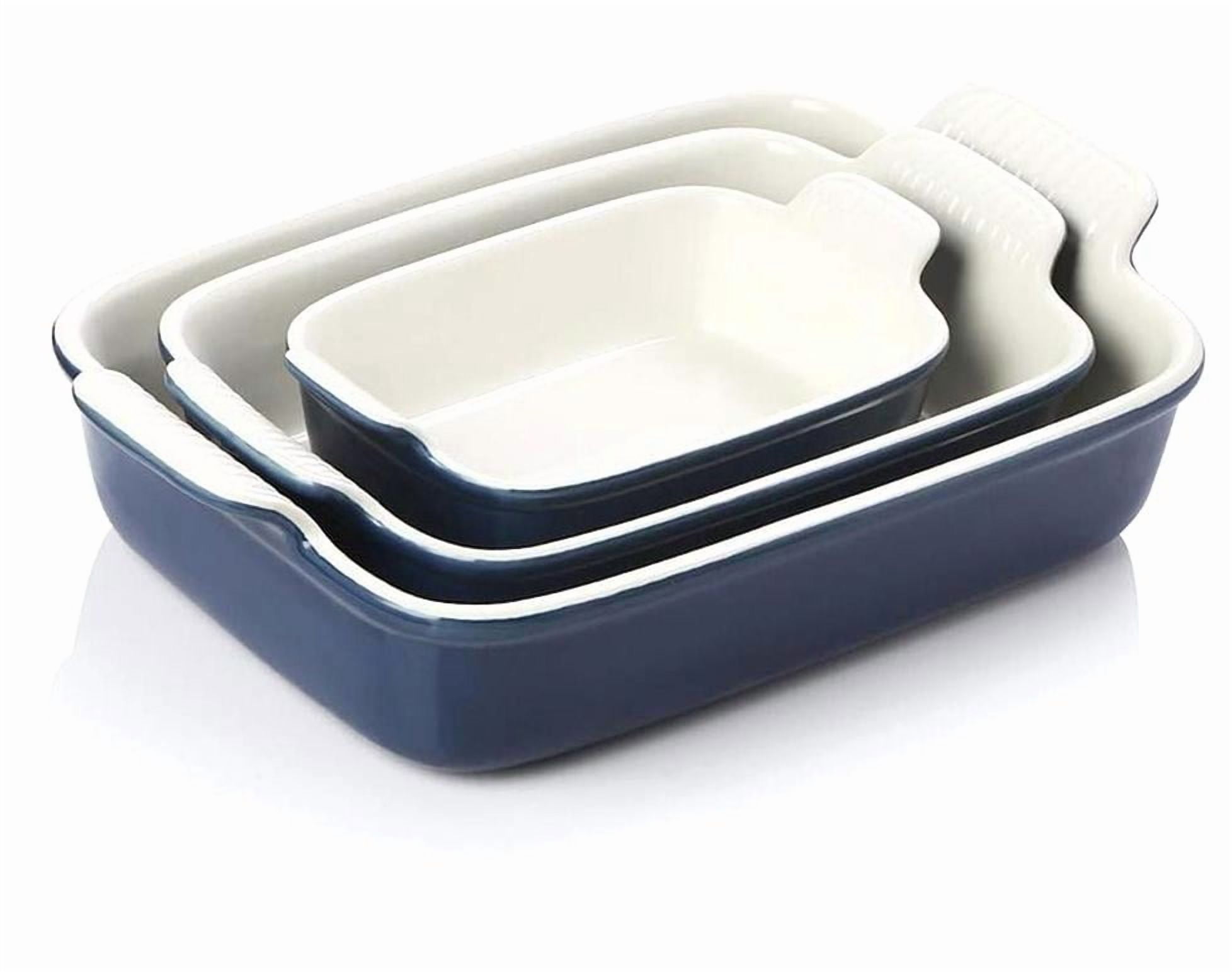 hgudesign Baking Pans Set, Ceramic 9x13 with Handle, Rectangular ...