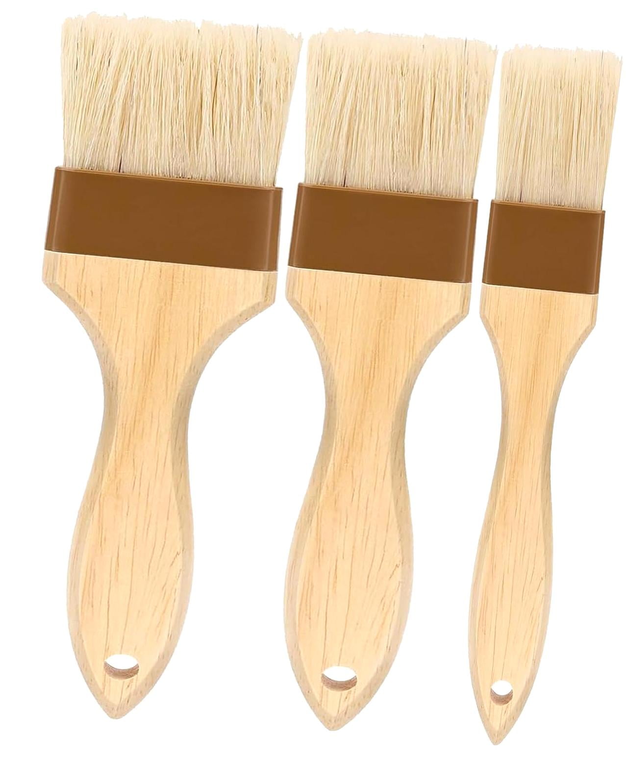 hgudesign Basting Set, 2" & 1.5" & 1" Natural Bristle Pastry Brushes ...