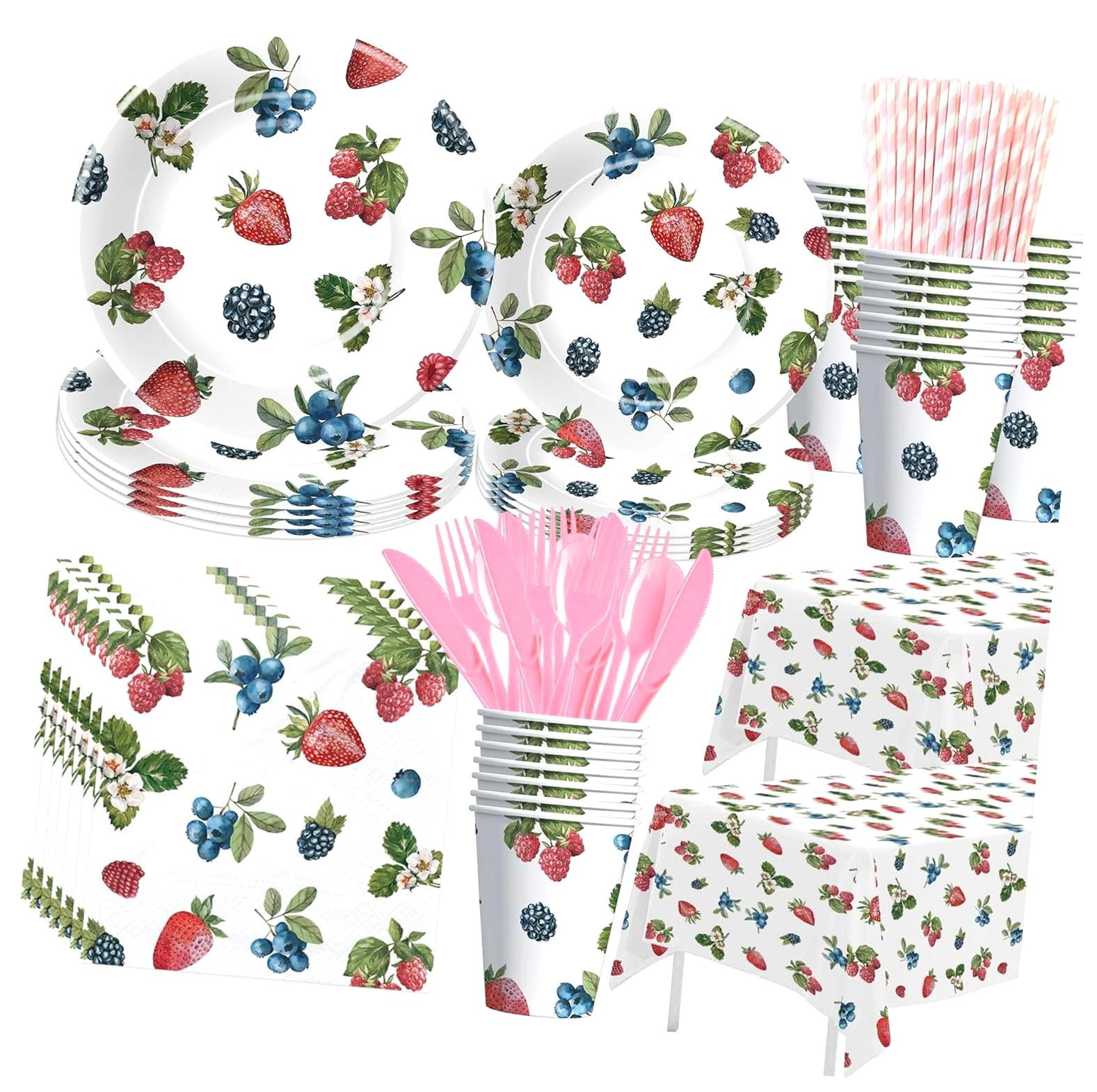 hgudesign Berry-Themed Birthday Party Essentials - Complete Set of ...