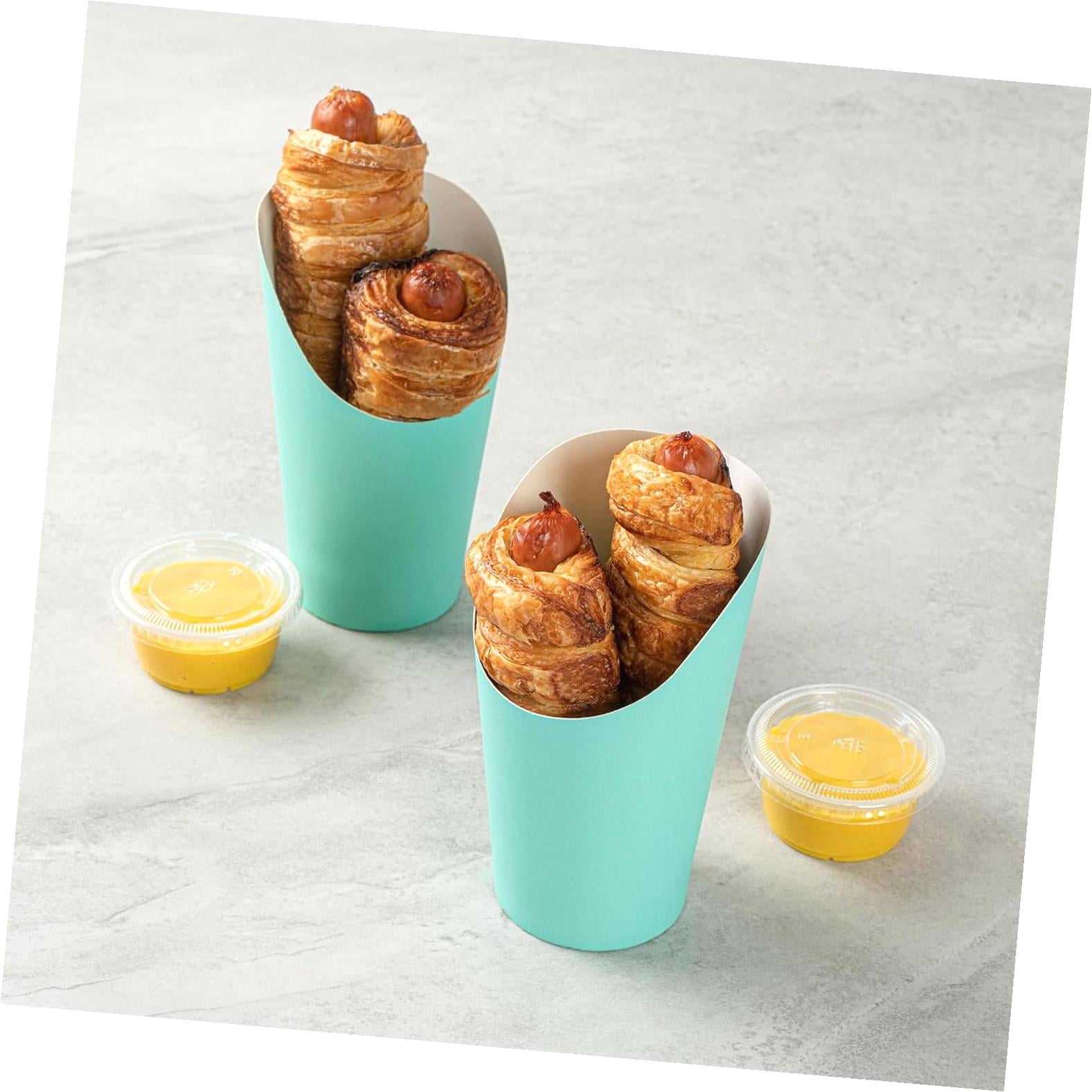 hgudesign Bio Tek 16 Ounce French Fry Containers 100 Charcuterie Cups ...