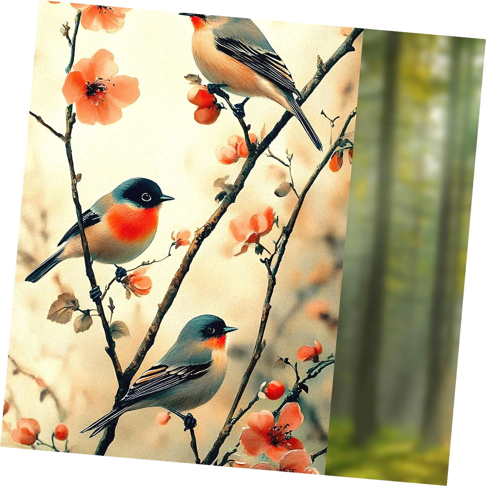 hgudesign Bird Window Film, Window Film with Beautiful Birds .5 × 39.3 ...