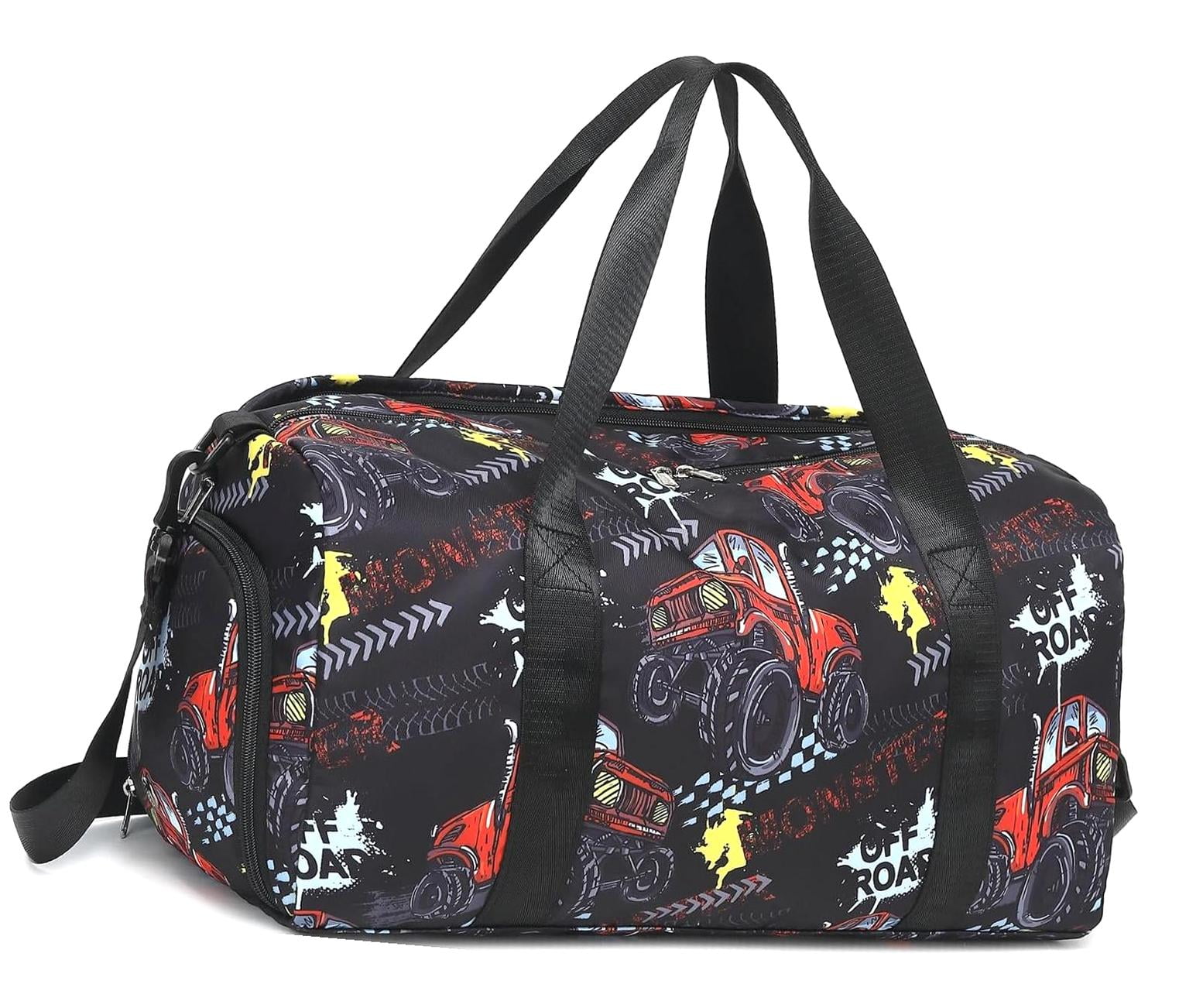 hgudesign Boys' Small Soccer Sports Gym Duffle Bag with Shoe Pocket for ...