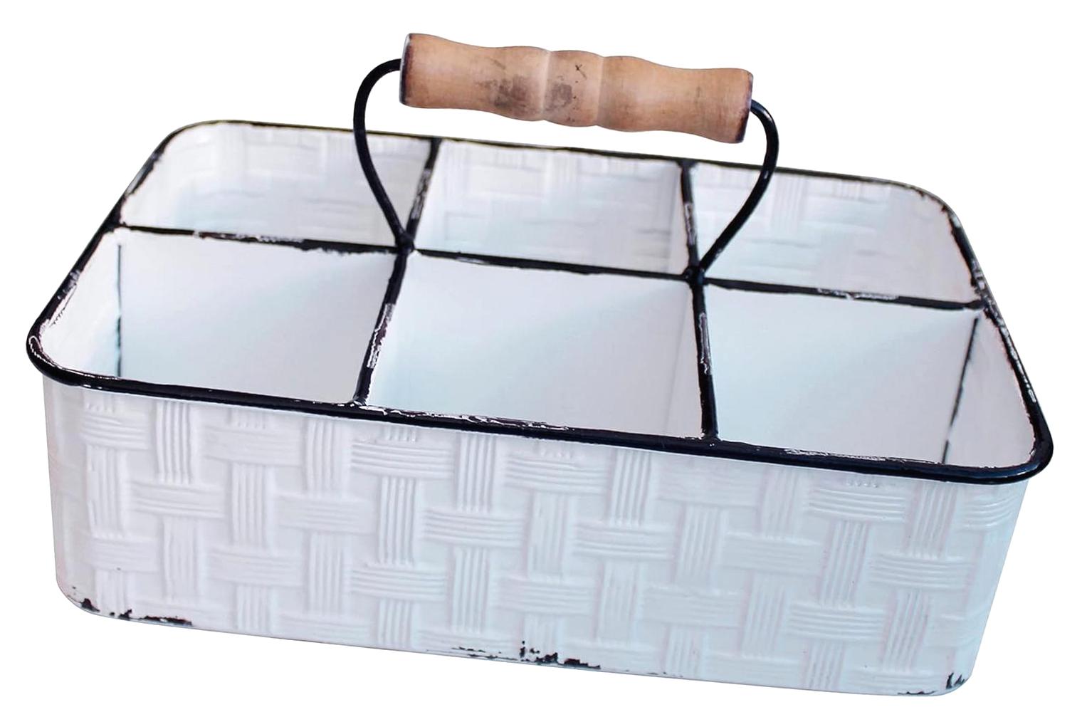 hgudesign CVHOMEDECO. Rustic Distressed Metal Table Caddy, Bottle ...