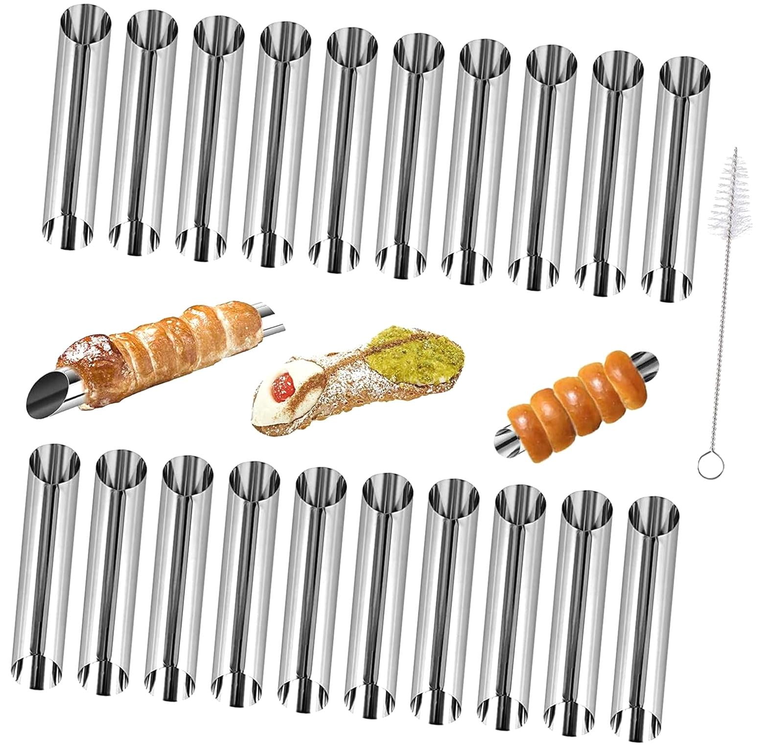 hgudesign Cannoli, 20PCS Stainless Steel Screw Croissant with, 5 inch ...