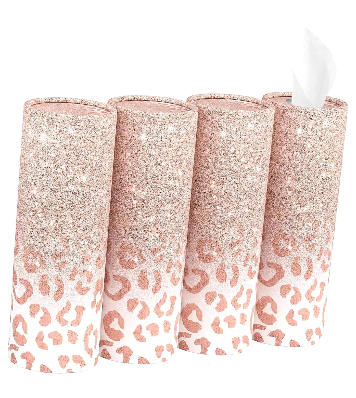 hgudesign Car Cup Tissue Boxes, 4-Pack Cylindrical Tissue Holders with ...