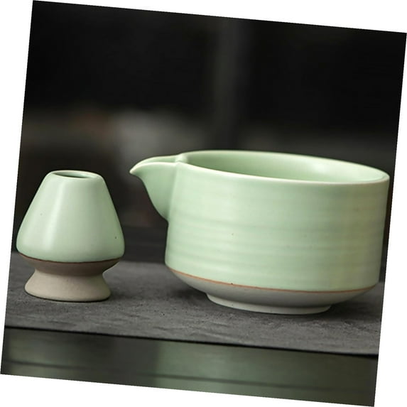 hgudesign Ceramic Matcha Bowl Set with Spout Whisk Holder Chasen Tea ...
