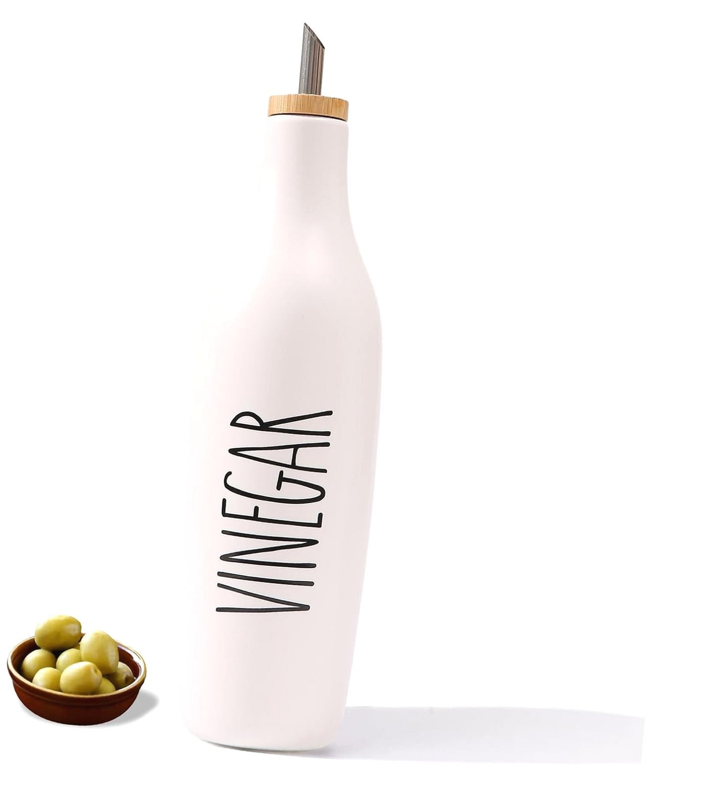 hgudesign Ceramic Olive Oil Dispenser for Kitchen, Stoneware 16oz Oil ...
