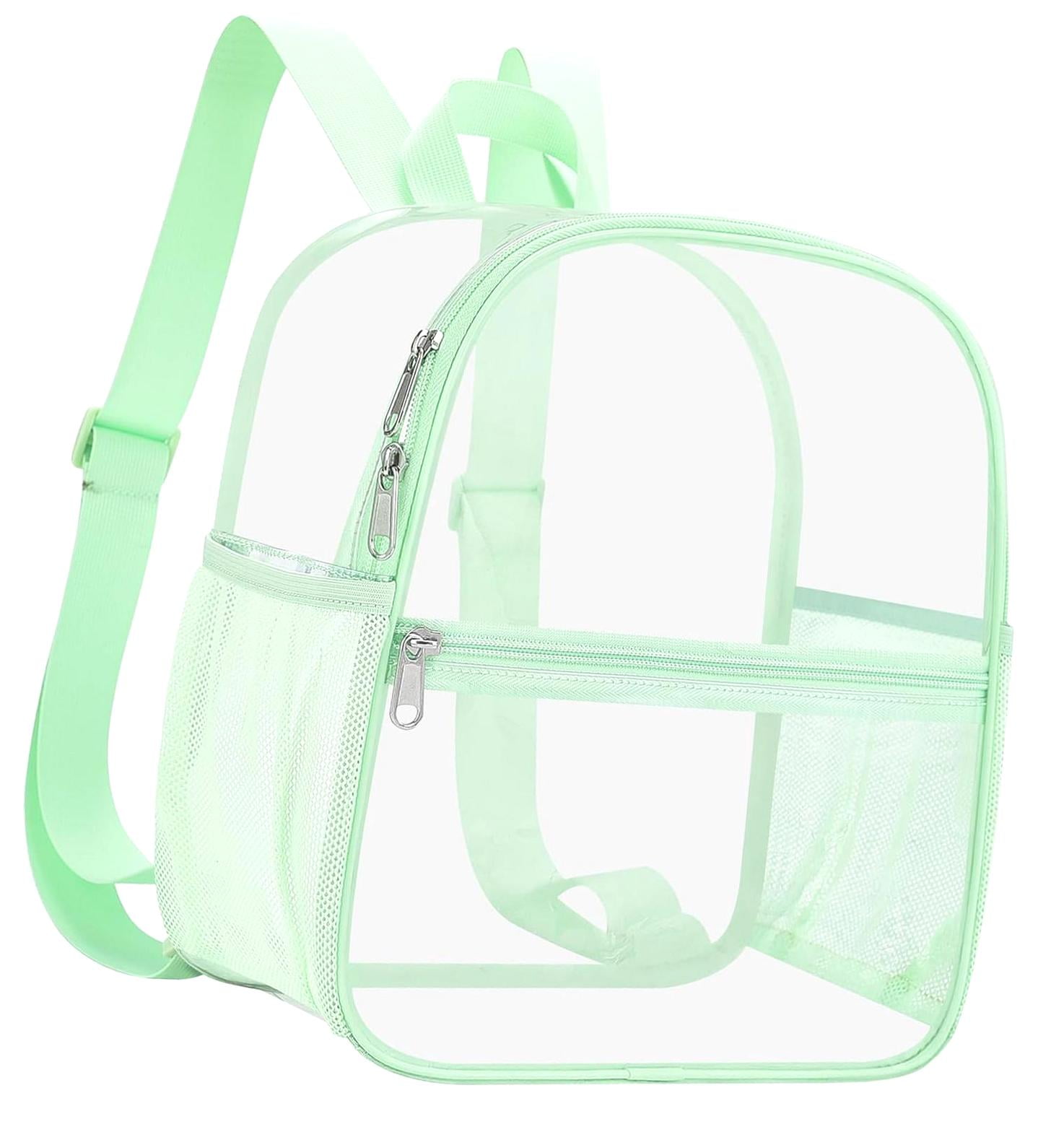 hgudesign Clear Backpack Approved for Stadiums 12X11x6, Transparent Bag ...