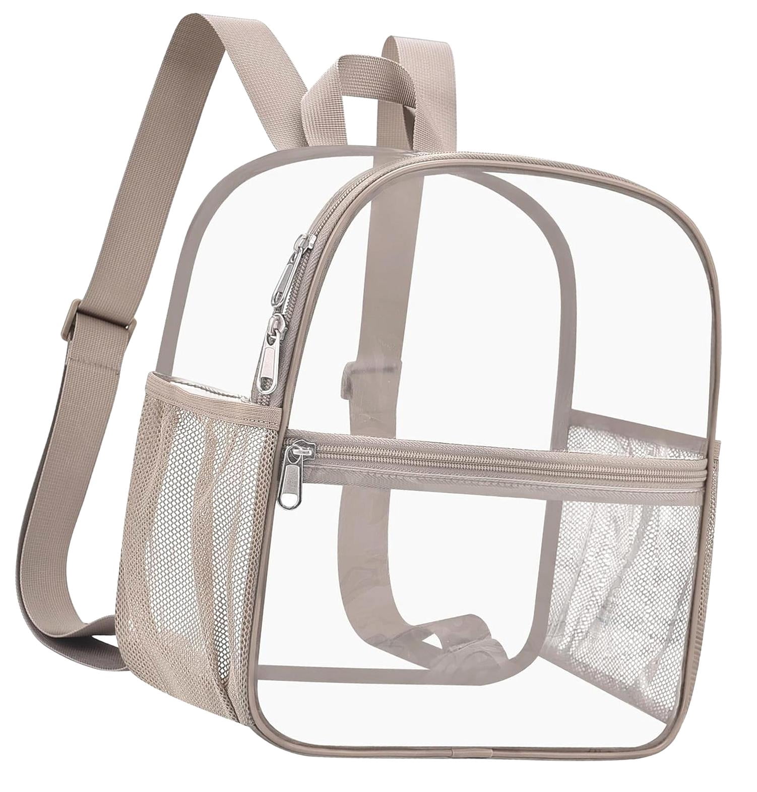 hgudesign Clear Stadium Backpack 12x6x12 with Nylon Shoulder Straps in ...
