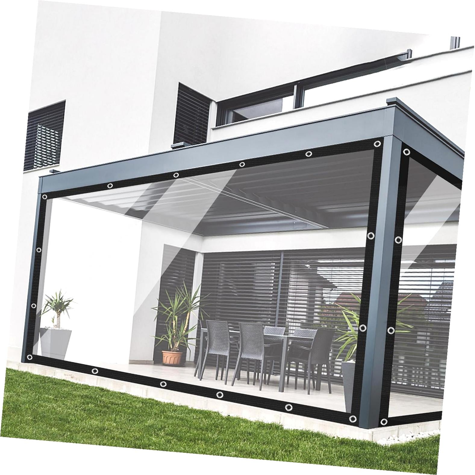 hgudesign Clear Tarp (3' x 3'), 15 Mil Clear Vinyl PVC Tarp Tarpaulin ...