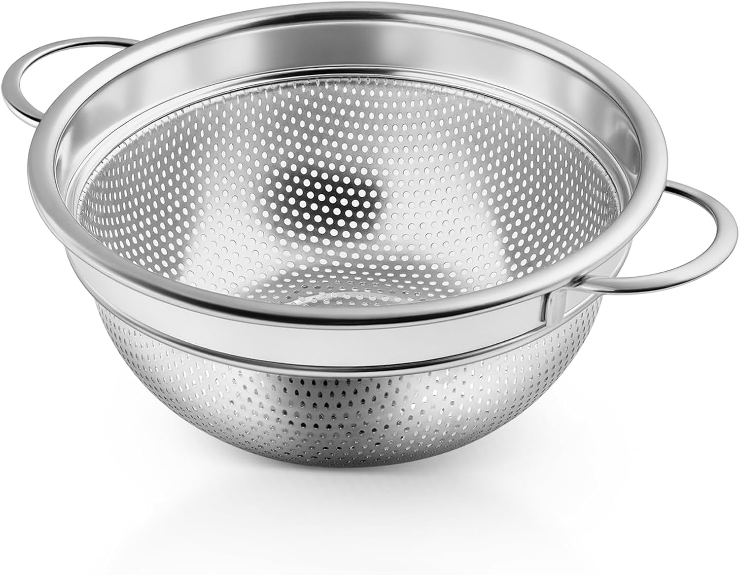 hgudesign Colander Strainer Stainless Steel 3 Quart, Metal Micro ...