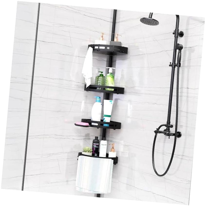 hgudesign Corner Shower Caddy Tension Pole- Model-Adjustable Baskets 4 ...
