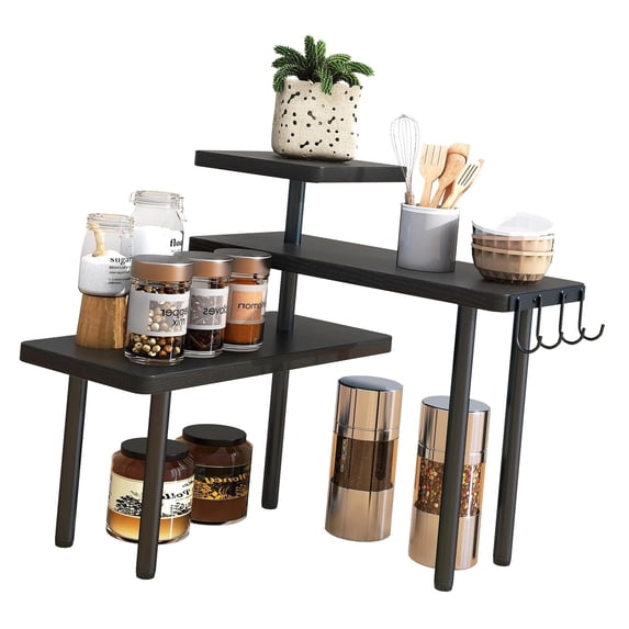 hgudesign Countertop Organizer, 3-Tier Spice Racks, Kitchen Storage, 4 ...