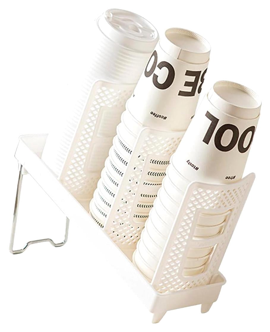 hgudesign Cup and Lid Holder, Removable Coffee Cup Organizer, 3-Section ...