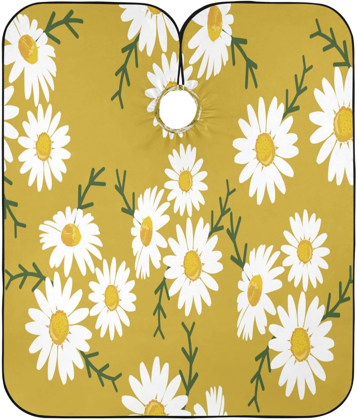 hgudesign Daisy Flower Barber Cape, Barber Shawl, Waterproof Barber ...