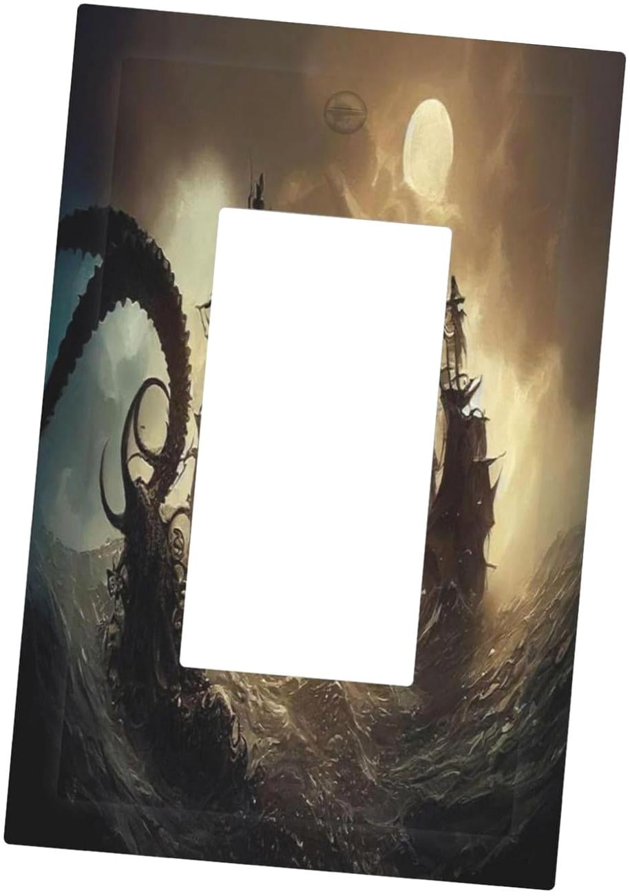 hgudesign Decorative Switch Plate Covers Fantasy Pirate Ship Tentacles ...