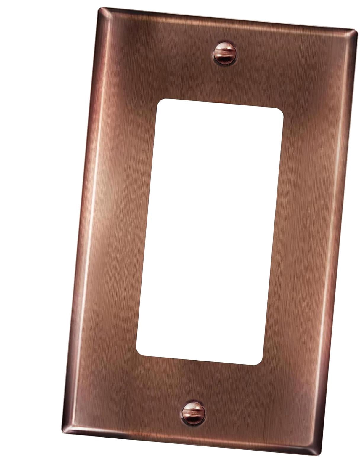 hgudesign Decorator Switch or Outlet Metal Wall Plate, Stainless Steel ...