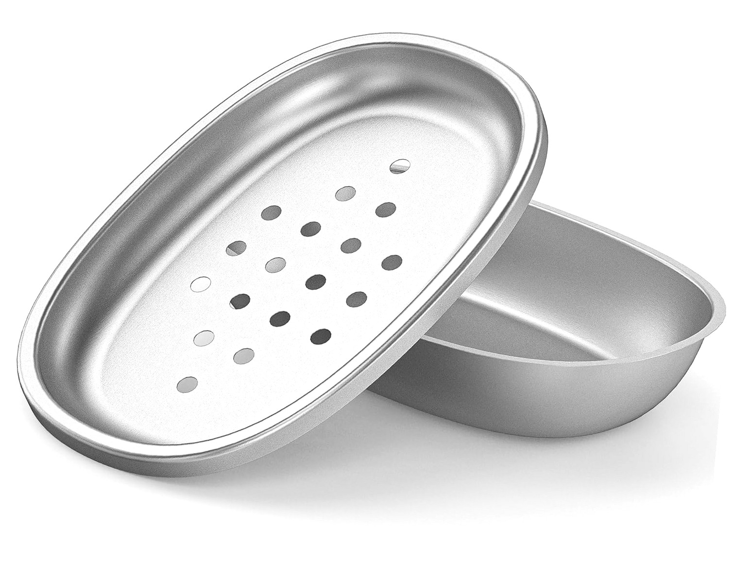 hgudesign Double Layers Metal Soap Dish, Steel Soap Holder with ...