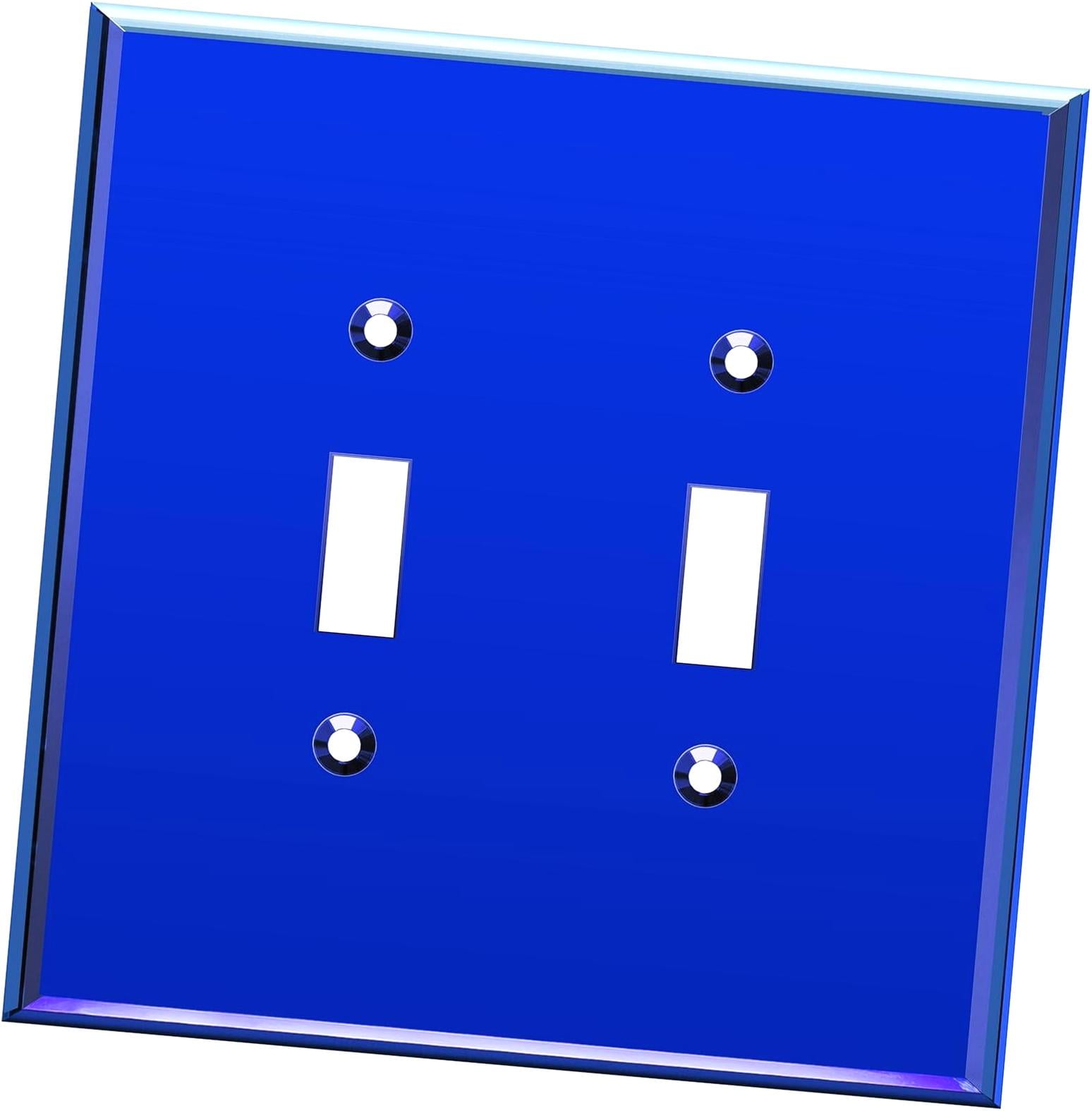 hgudesign Double Toggle Switch Acrylic Wall Plate, Mirrored Dual Light ...