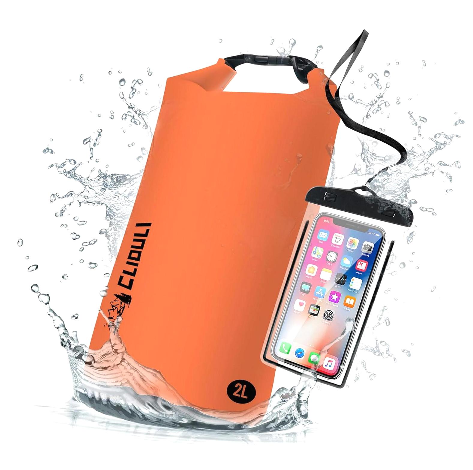 hgudesign Dry Bag, Roll Top Orange Compact Backpack 2L/5L/10L/20L/30L ...