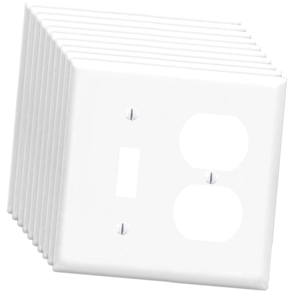 hgudesign Duplex Outlet/Toggle Light Switch Wall Plates 2-Gang Switch ...
