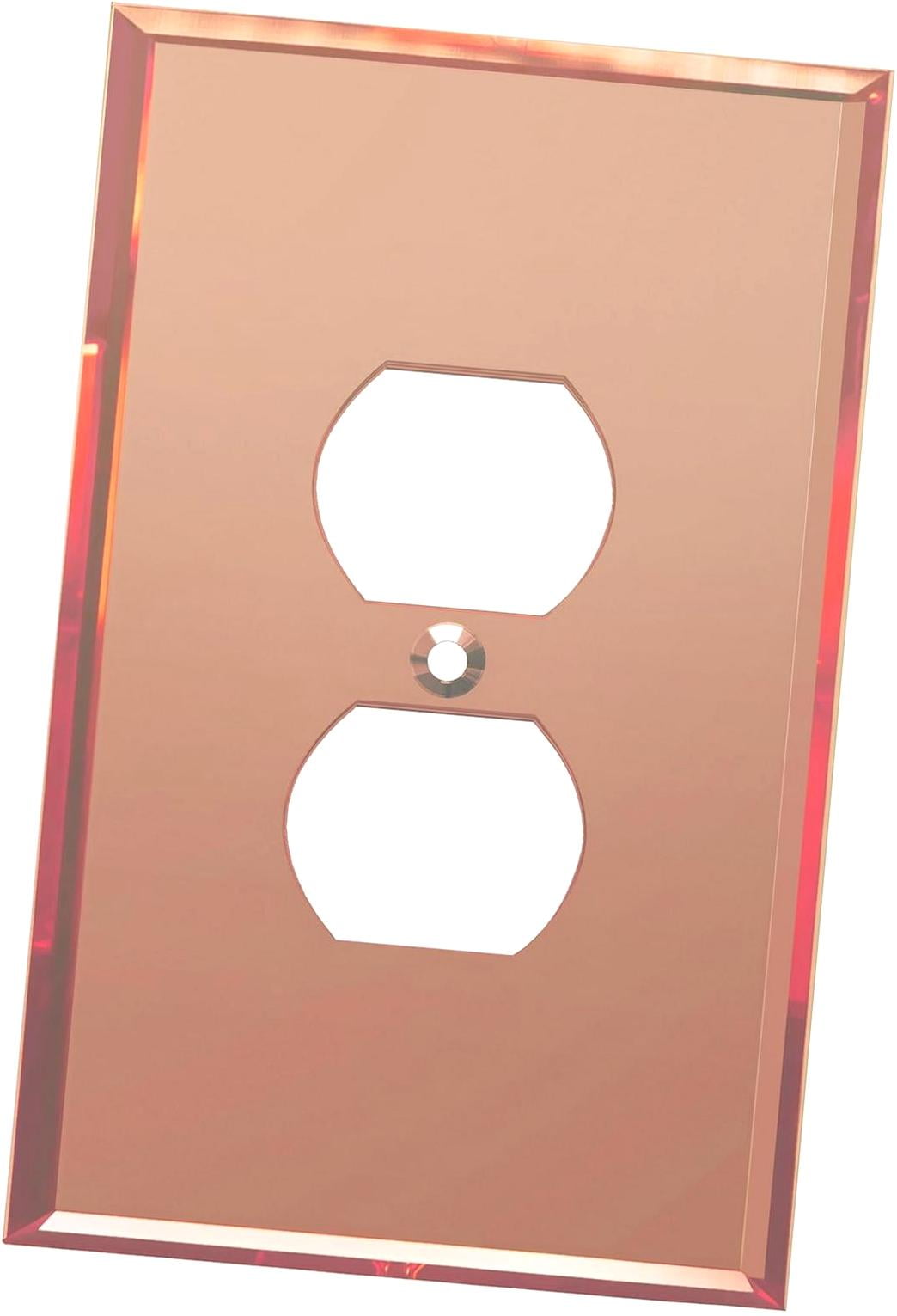 hgudesign Duplex Receptacle Wall Plate, Mirrored Outlet Cover for ...