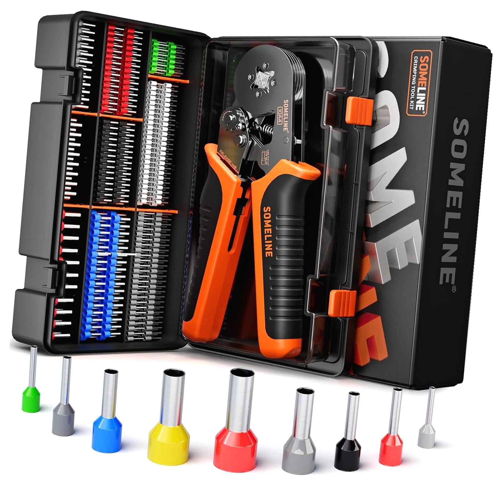 hgudesign Ferrule Crimping Tool Kit,Self-Adjusting Pliers for wire ...