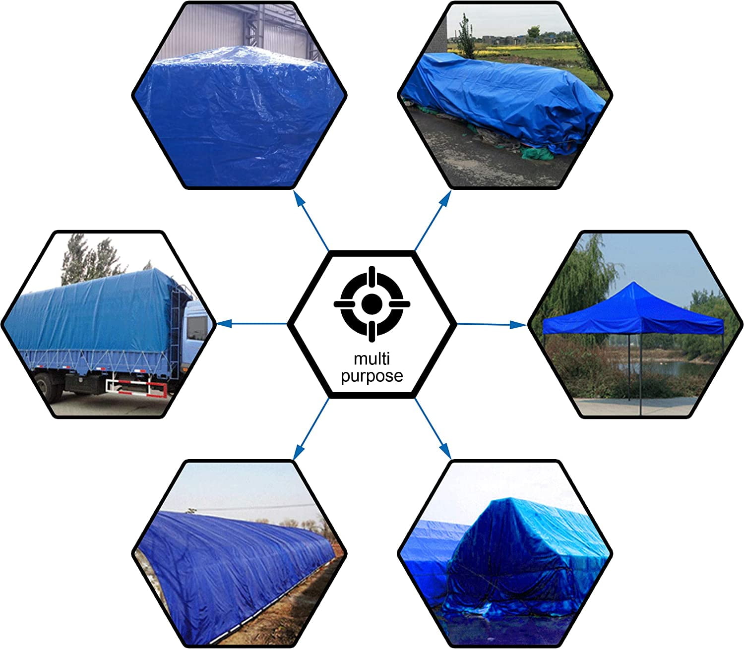 hgudesign Final Dimensions 12x20 Feet 10 Mil White Tarp, All-Purpose ...