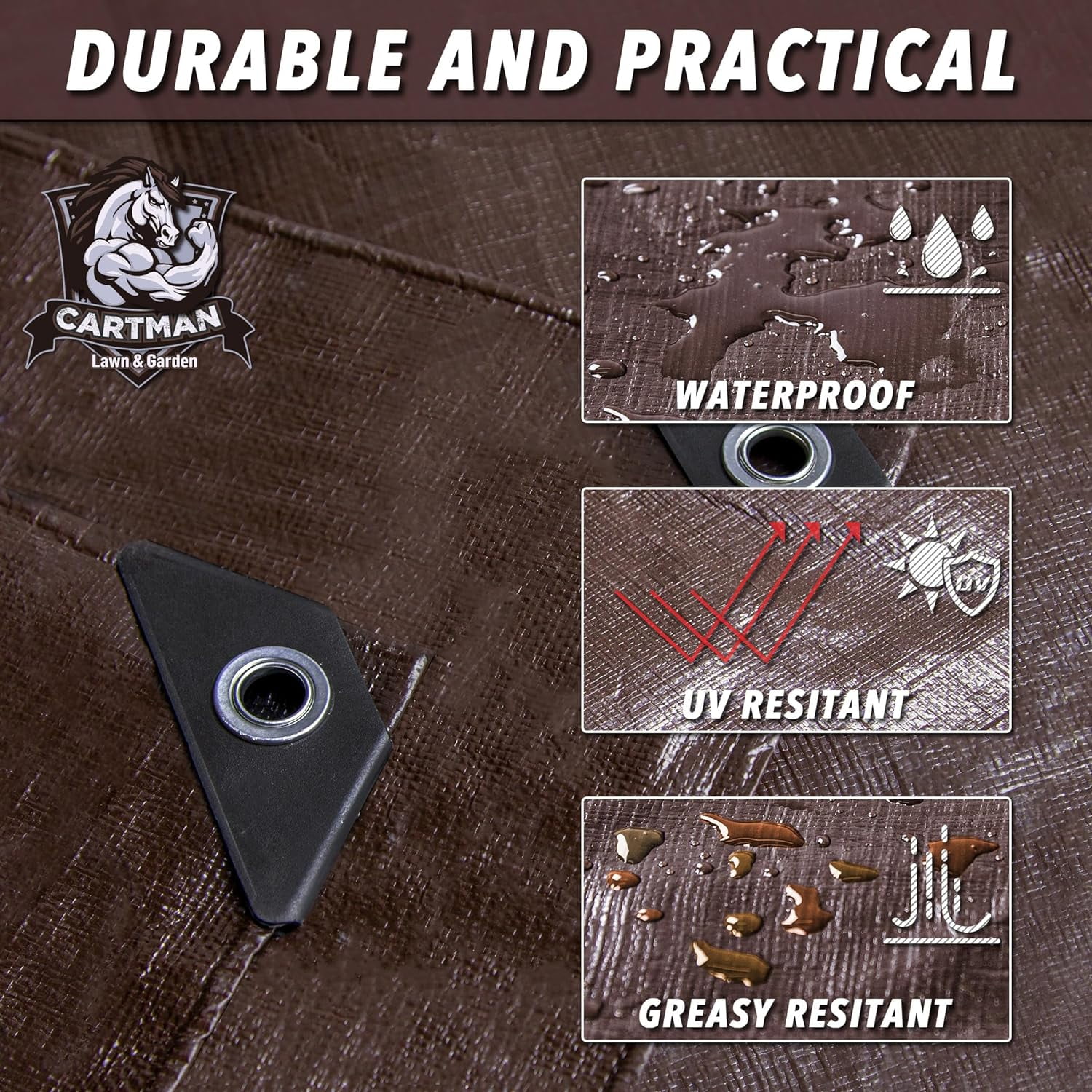 hgudesign Final Dimensions 20x20 Feet Dense 12 Mil Tarp, Versatile ...