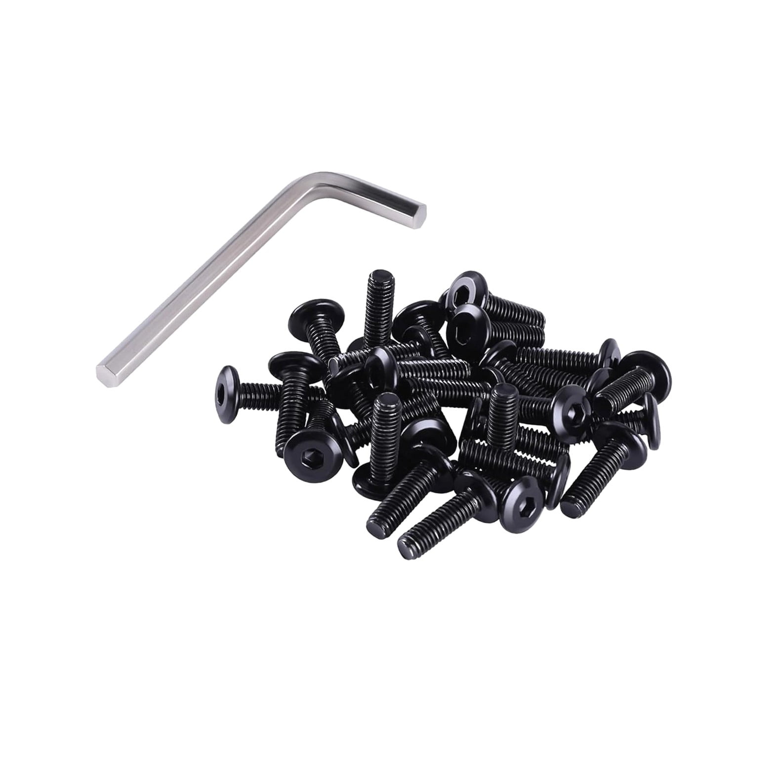hgudesign Flat Hex Cap Screws Bolts, M6 20 mm 30 Pcs 304 Steel Metric ...