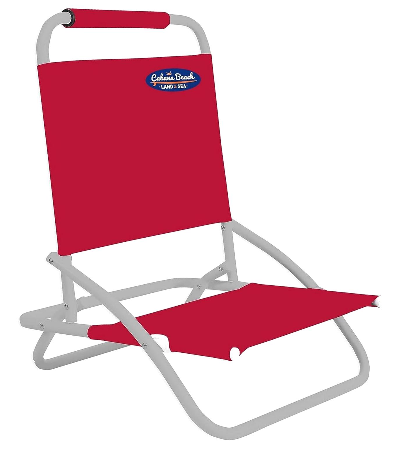 hgudesign Folding Beach Chair, 1 Position Lightweight and Portable ...