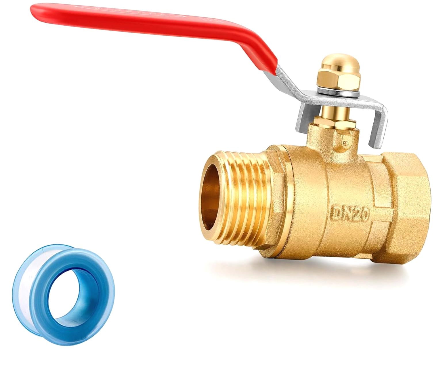 hgudesign Full Shut Off Valve, No-Water Shut-Off Connector, 3/4" GHT x ...