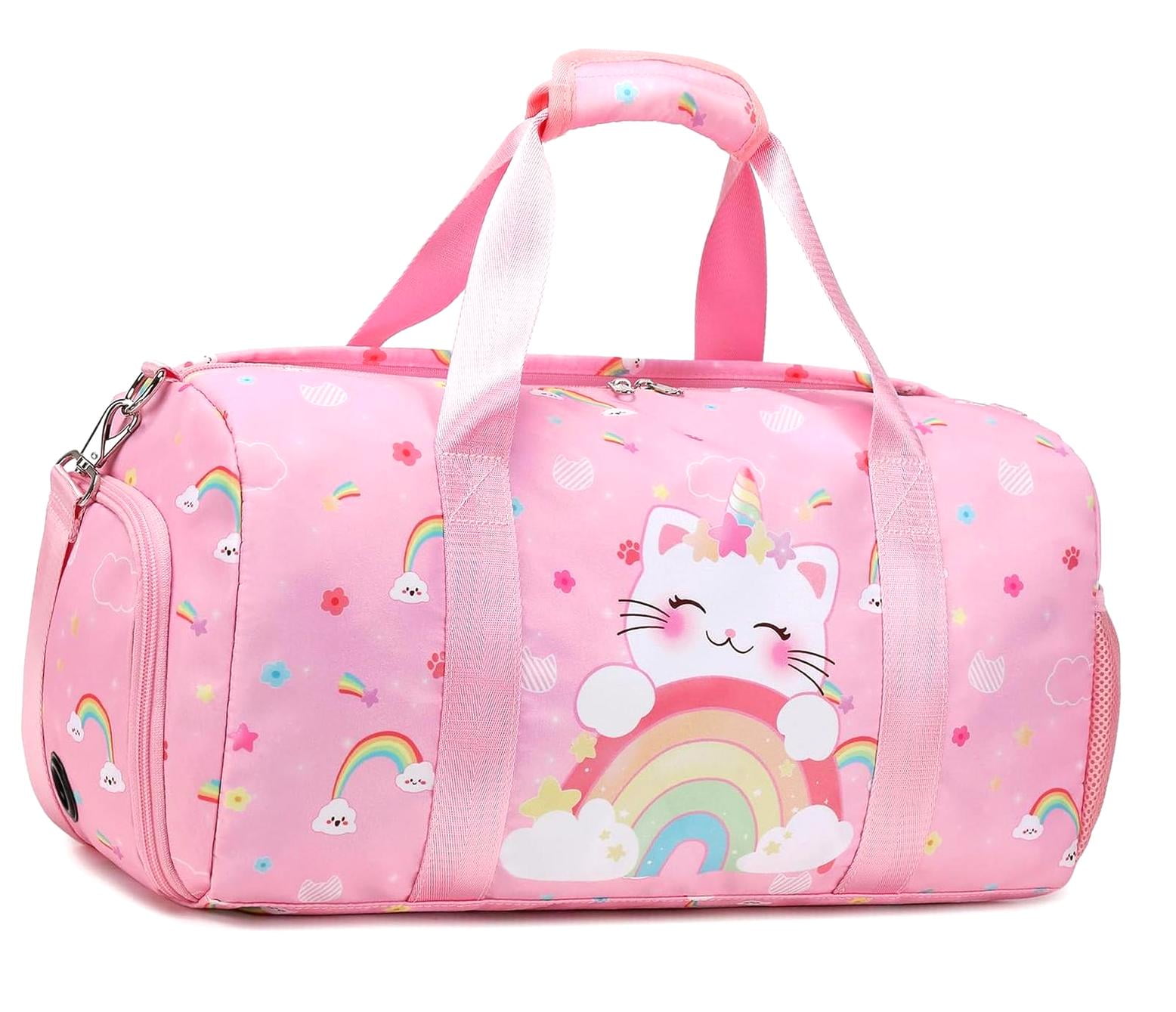 hgudesign Girls Duffle Bag, Dance Gym Sports Ballet Bag with Shoe ...