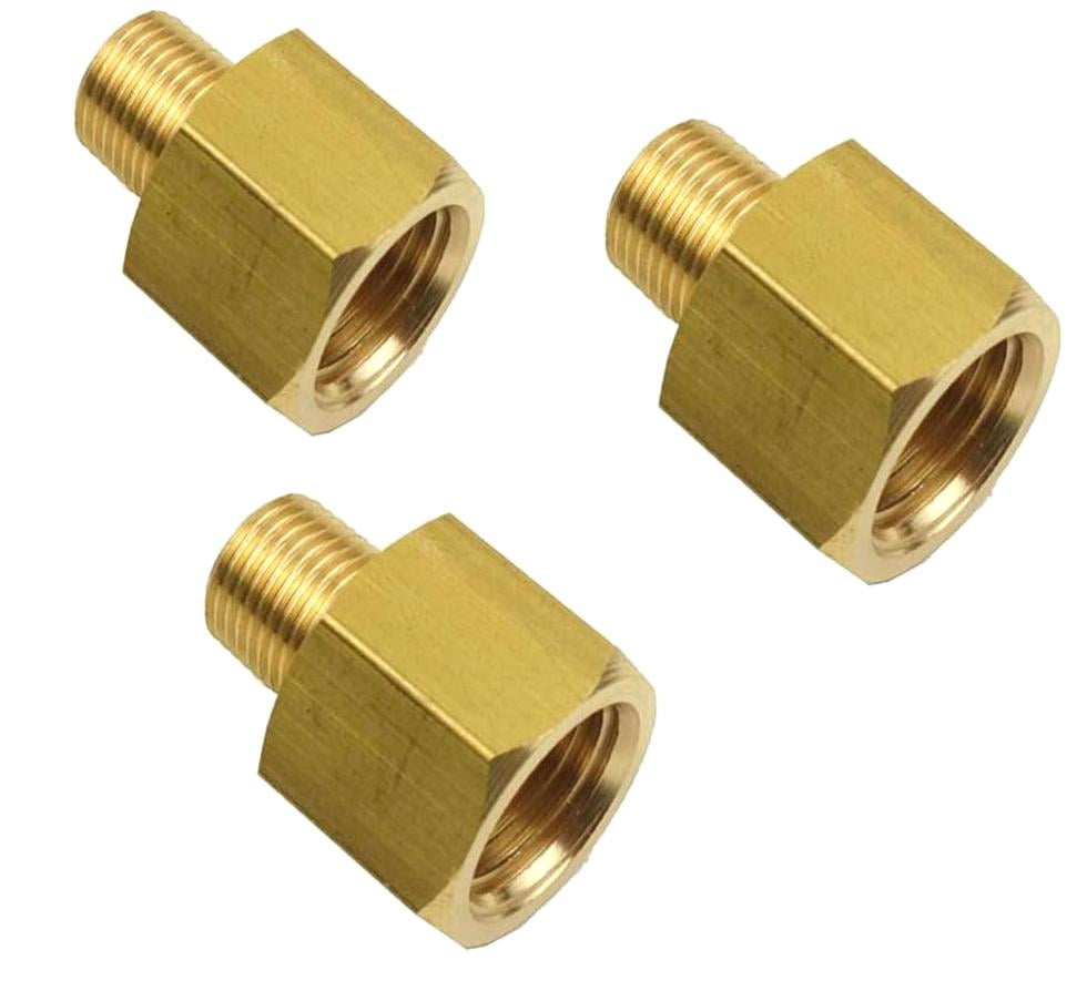 hgudesign HongBoW 3-Piece Pipe Fitting Adapter, 1/8 NPT Male to 1/4 NPT ...
