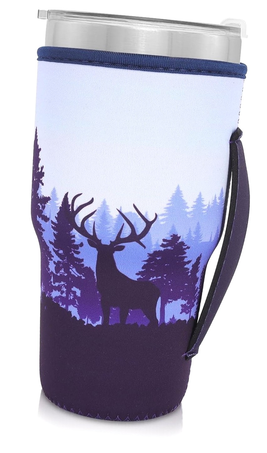 hgudesign Iced Sleeve Insulated Cup Holder with Handle, for 30oz - 32oz ...