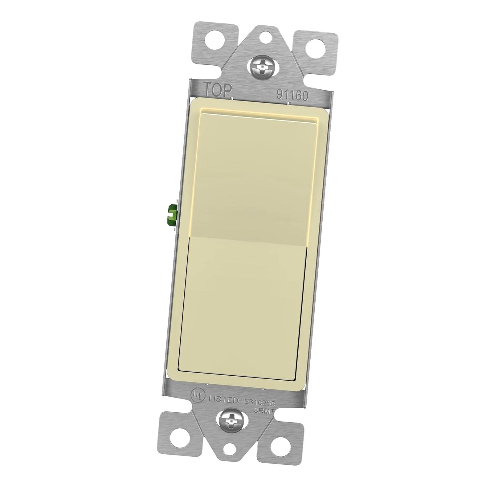 hgudesign Illuminated Decorator Paddle Light Switch, Single Pole, Push ...