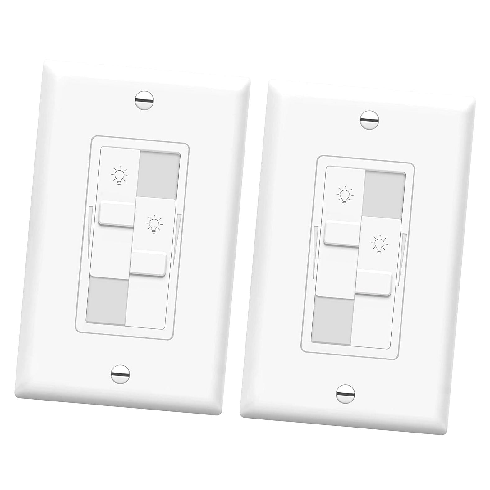 hgudesign Kalide Dual Load Dimmer Light Switch, Double Dimmer Switch ...